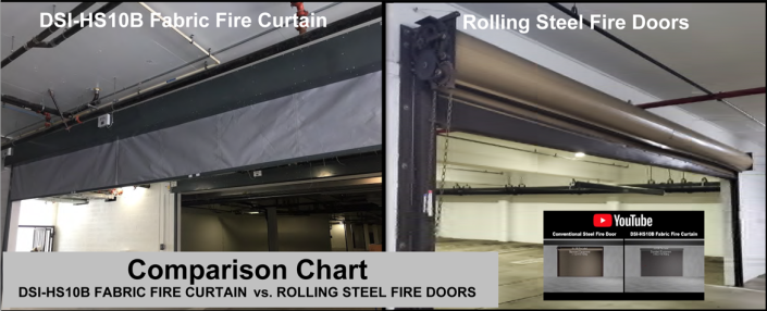 DSI-HS10B Hose Stream Rated Smoke and Fire Curtain - Door Systems®
